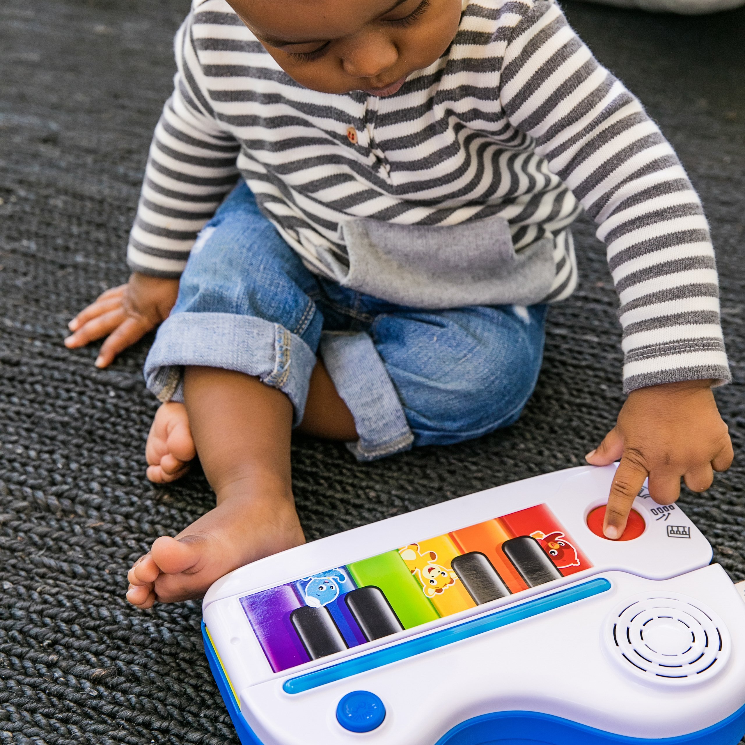 Baby Einstein Flip & Riff Keytar Musical Guitar and Piano Toddler Toy with Lights and Melodies, Ages 12 months and up