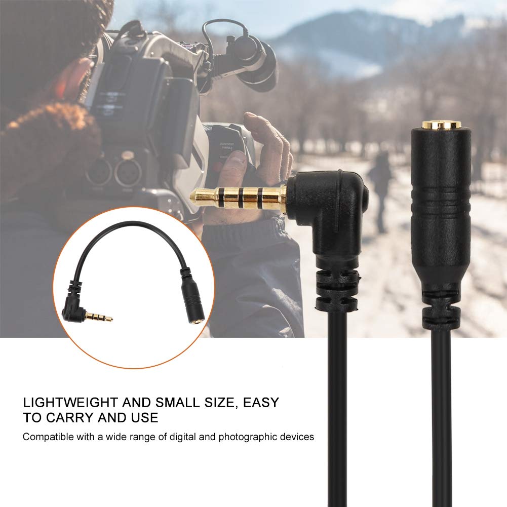 TRS to TRRS Converter Adapter Cable, TRS to TRRS Adapter, Male Female 3.5mm Earphone Headphone Microphone Converter Adapter Cable Line for Smartphone