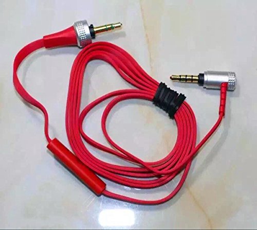 Sqrmekoko Replacement Audio Remote Mic Volume Control Aux Cable Wire Cord for Sony MDR-X10 MDR-XB920 MDR-X910 Headphones Red