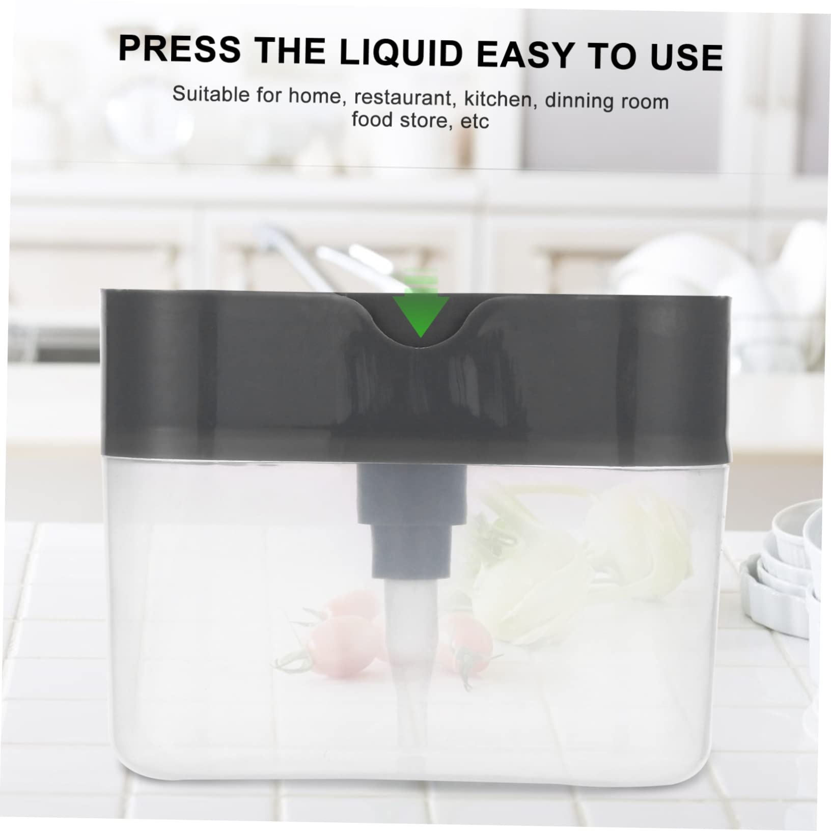 Cabilock 1 Set Soap Dispenser Soap Pump Dispenser Kitchen Gadget Kitchen Countertop Organizer Plastic Handwashing Fluid Sponge