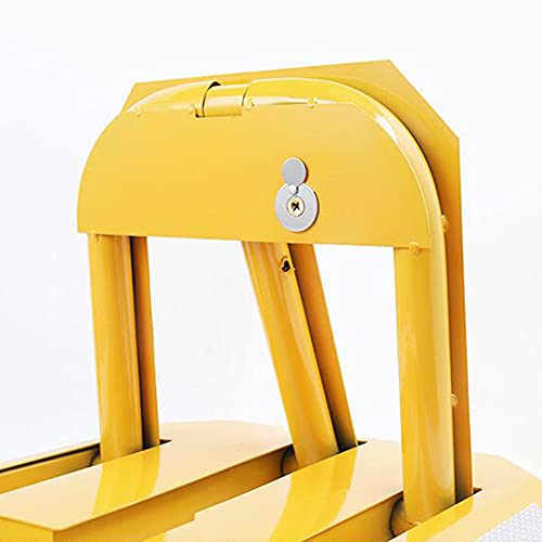 Folding Parking Barrier,Parking Space Lock Manual Parking Blocker,Thickened Safety Anti Parking Blocker,for Private Parking Spaces in Parking Garages