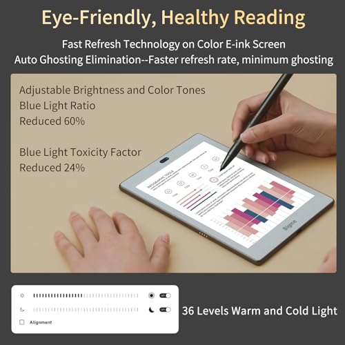 Bigme S6 Color + Ereader 7.8'' E-Ink Screen ePaper Tablet 6G 128GB eBook Reader Support Google Play Notetaking Tablet with Stylus and Cover