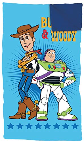 Jay Franco Disney Pixar to Infinity & Beyond Slumber Sack - Cozy & Warm Kids Lightweight Slumber Bag - Featuring Woddy and Buzz Lightyear (Official Disney Pixar Product)