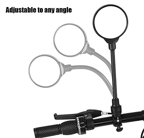 Bike Mirror Round Bicycle Rearview mirror 360° Adjustable Handlebar Mount Universal for Mountain Road bike Electric Scooter E-bike Bicycle Accessories(2 Pcs)