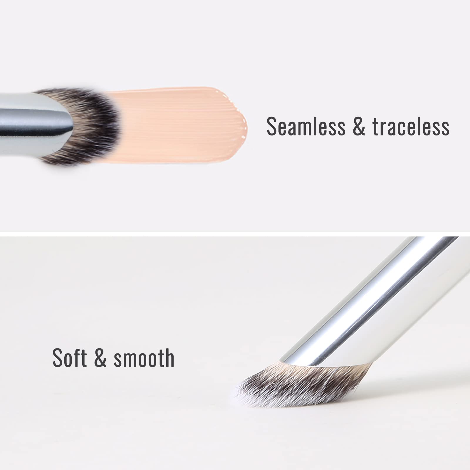 Erinde Small Angled Under Eye Concealer Brush, Nose Contour Brush for Bronzer, Professional Foundation Contour Concealer Makeup Brush for Blending Liquid, Cream or Flawless Powder Cosmetics