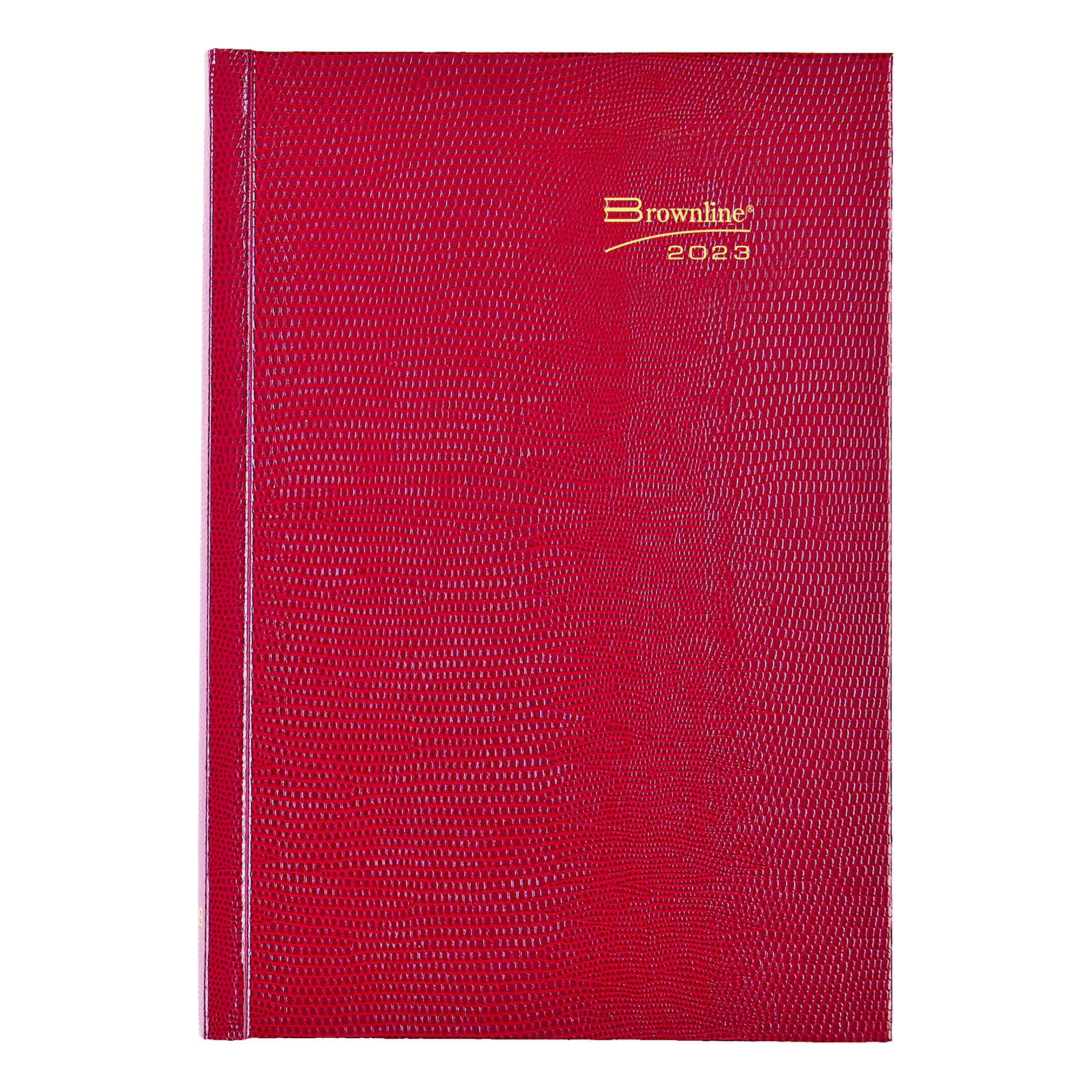 Brownline 2023 Traditional Daily/Monthly Planner, Untimed Journal, 12 Months, January to December, Perfect Binding, 8.25" x 5.75", Bright Red (CB389.RED-23)