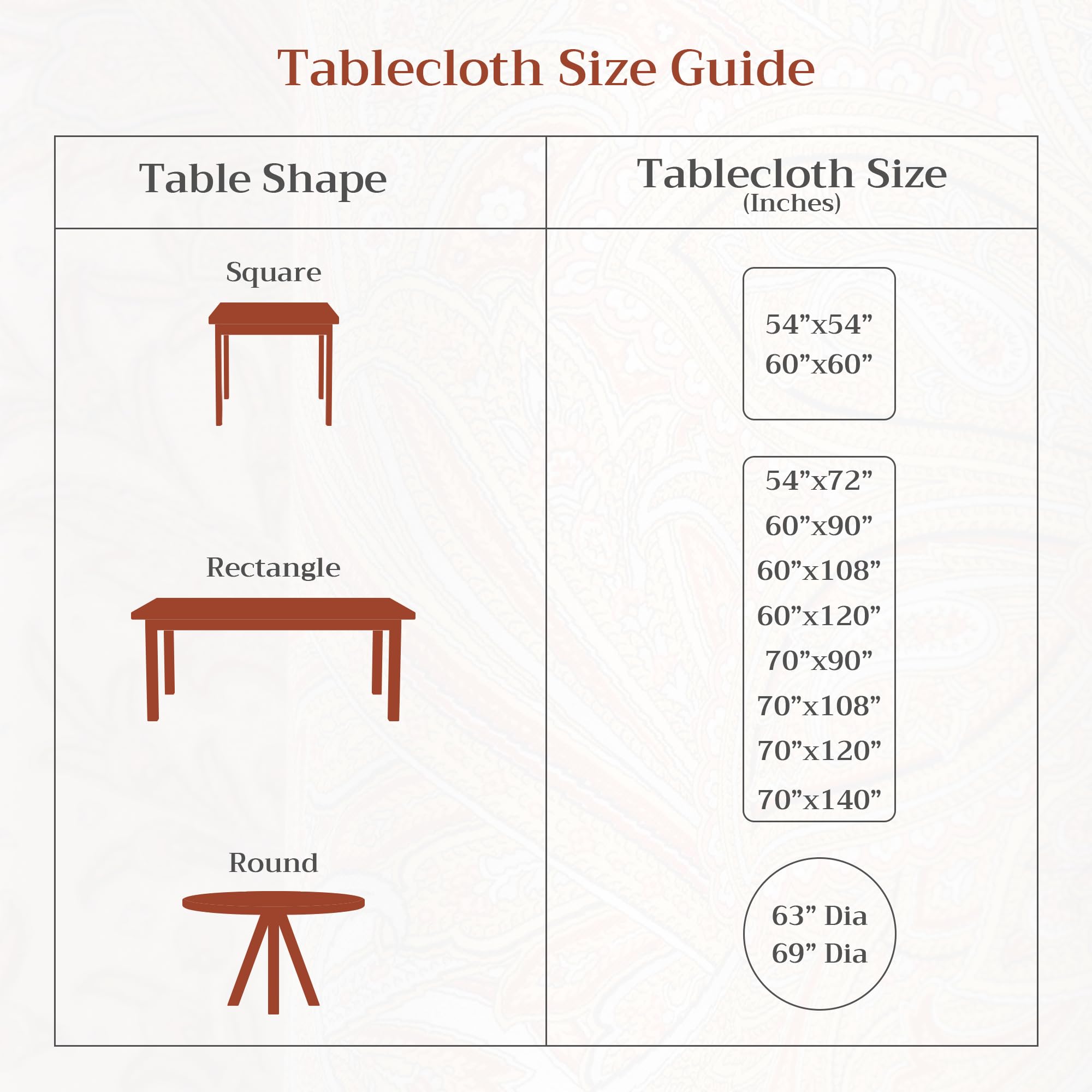 Maison d' Hermine 100% Cotton Table Cover - 60"x90" Rectangle Decorative Tablecloth - Washable Tablecloths for Dining, Home, Farmhouse & Party - for Thanksgiving & Christmas - Amarante Collection