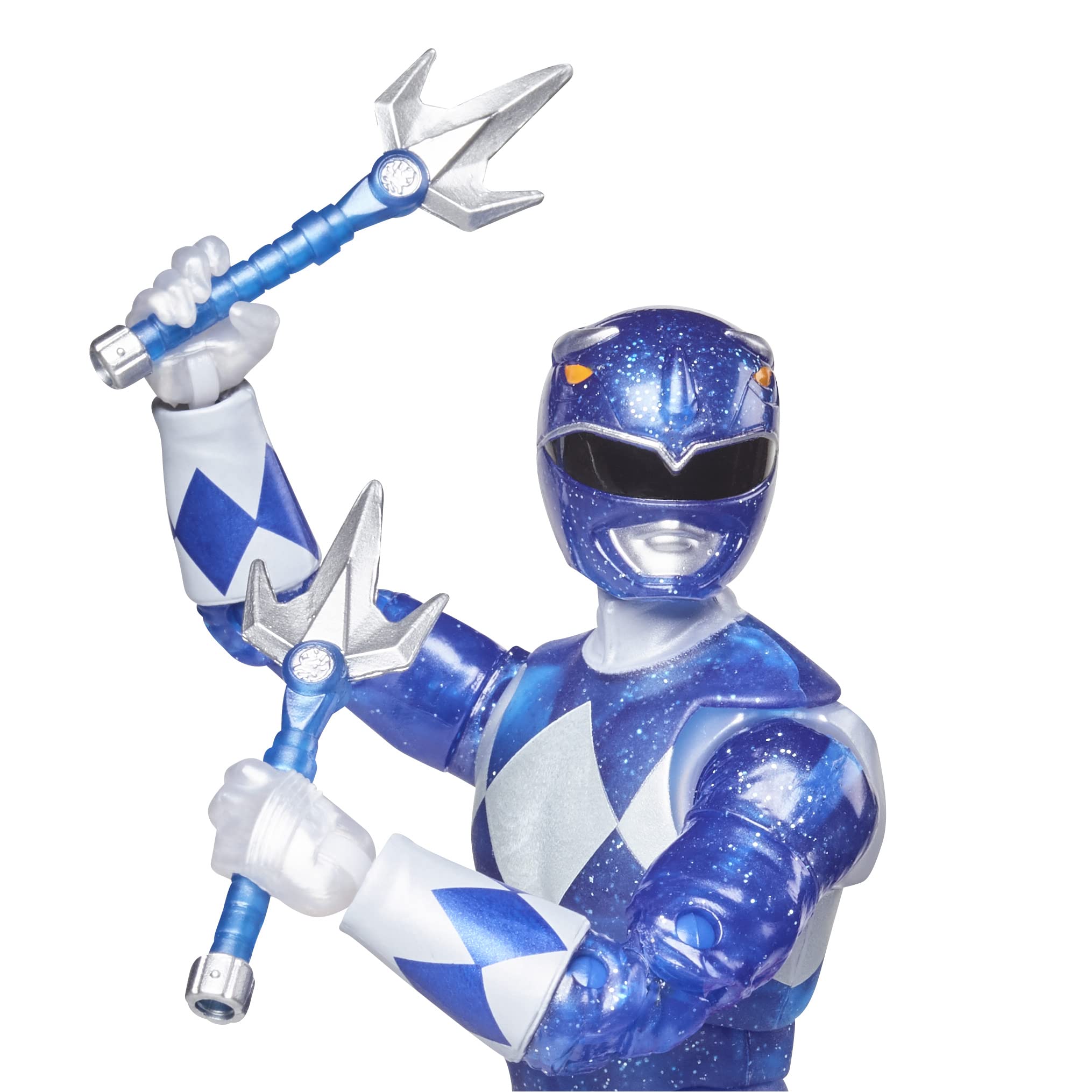 Power Rangers Lightning Collection 6-Inch Mighty Morphin Metallic Blue Ranger Collectible Action Figure Toy with Accessories F2353