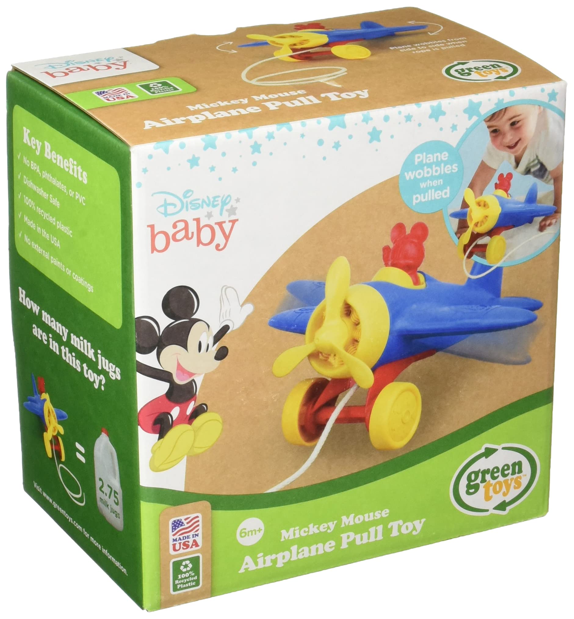 Mickey Mouse Airplane Pull Toy- TG