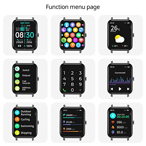 FACOI Smart Watch for Mens Women - Android Smart Watch for Android Phones iPhone Compatible with Call Receive/Dial, Activity Tracker with Waterproof Heart Rate Sleep Monitor Pedometer