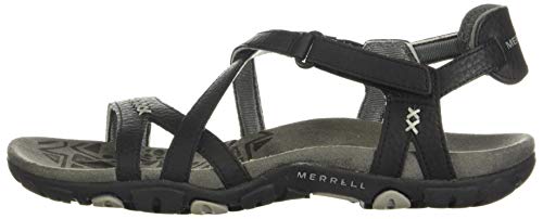 Merrell Women's Sandspur Rose LTR Sandal, Black/Paloma, 8