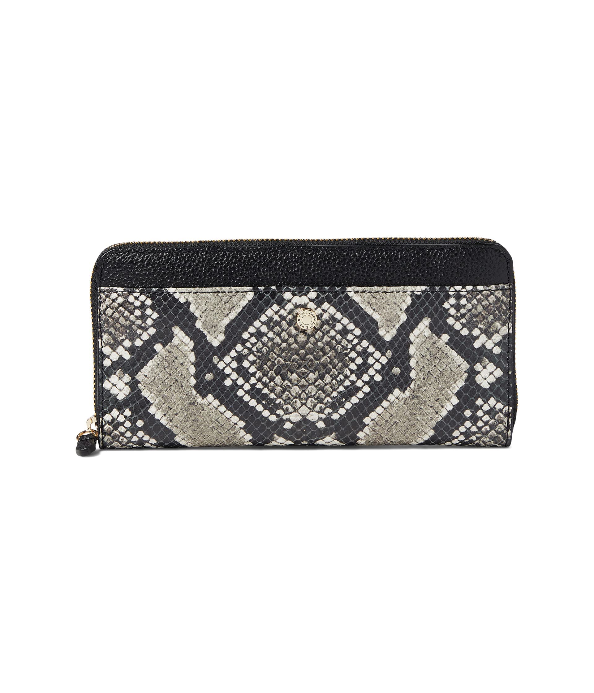 Cole Haan Grand Series Vartan Continental Wallet Snake Print/Black One Size