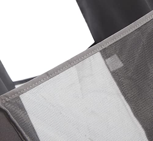 STORAGE MANIAC 2-Pack Hanging Laundry Hamper, Front See-Through Mesh Bag, Slim Basket, Double Hanging Closet Hamper, Narrow Organizer, Grey