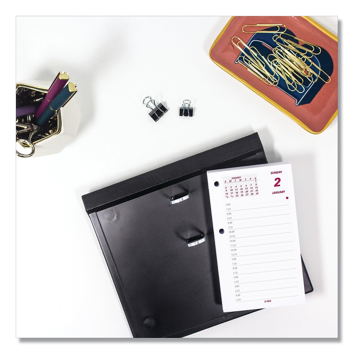 Brownline 2024 Daily Desk Calendar Refill, 12 Months, January to December, 6" x 3.5" (C2R-24)