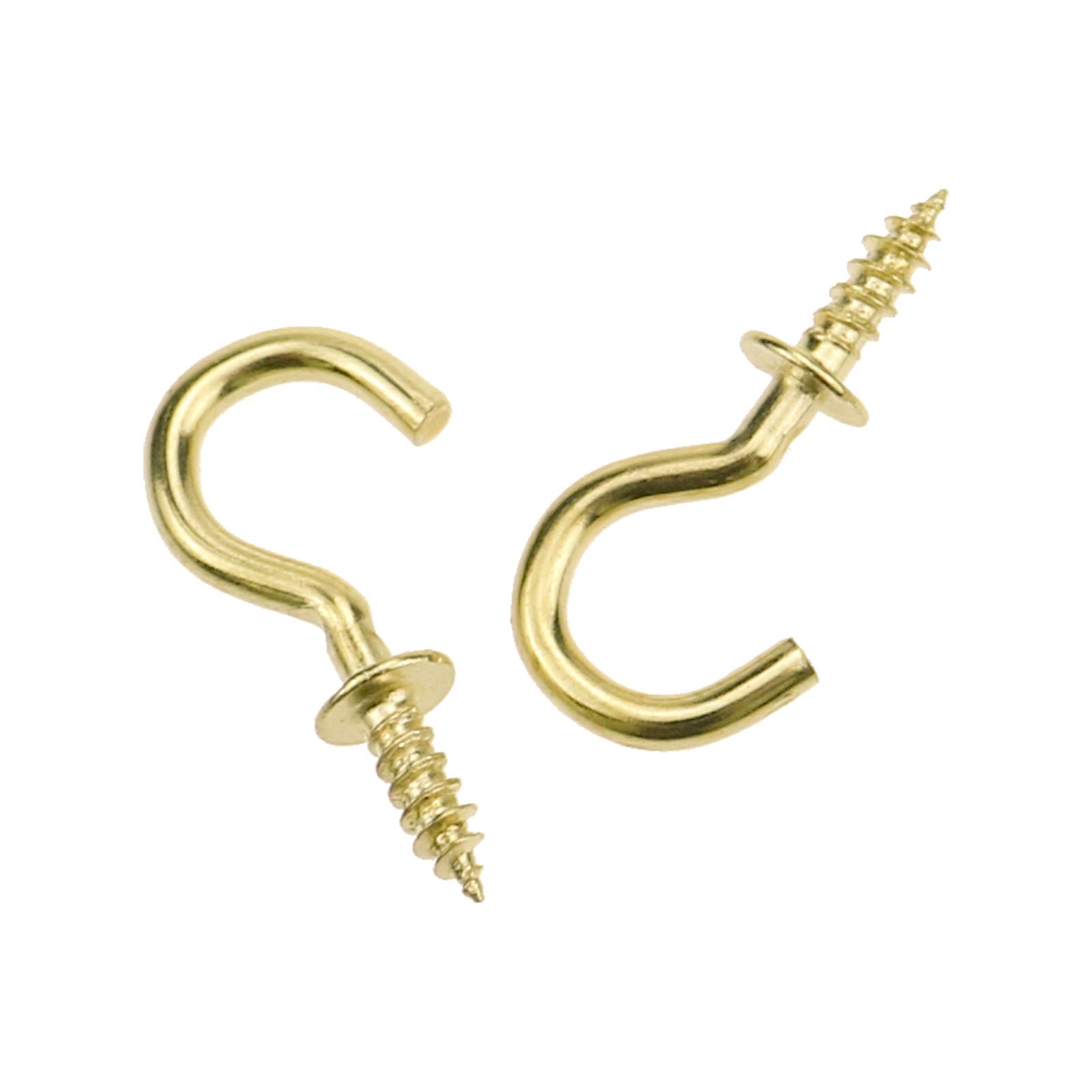 Kukiwhy Mini Ceiling Screw Hooks, 200 Pieces 3/4 Inch Cup Hooks Screw-in Hooks for Hanging Plants Mug Arts Decorations,Gold