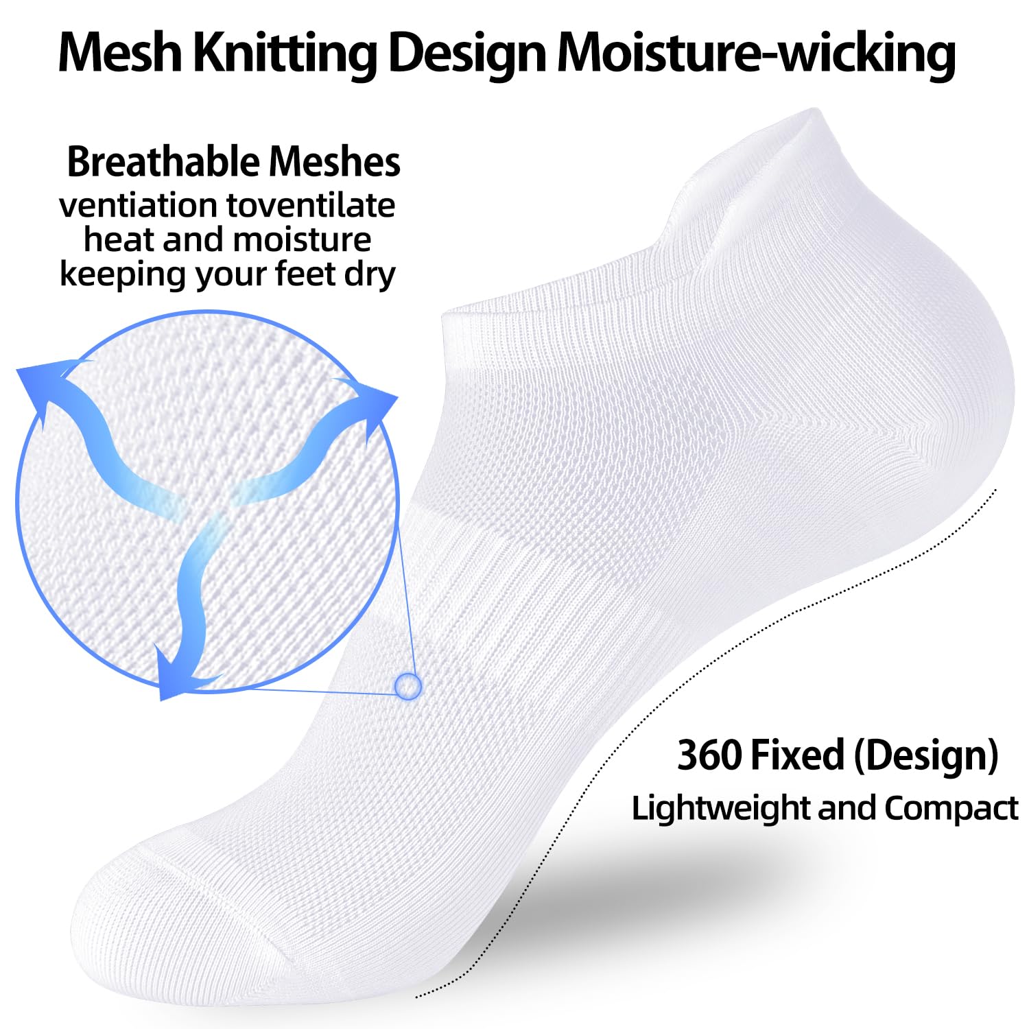 Corlap 8 Pairs Ankle Athletic Running Socks White Soft Thin Low Cut Short Tab Socks for Men and Women