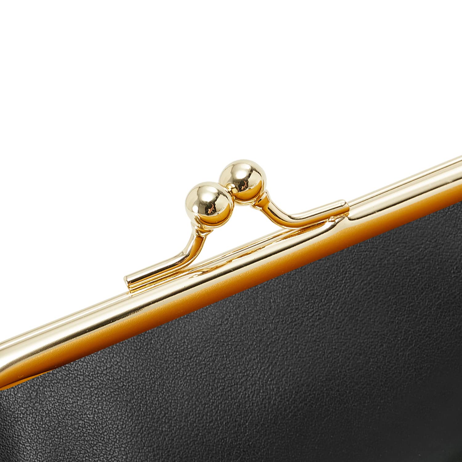 CornerLife Womens 2 in 1 Leather Wallet Small Coin Purse Compact Trifold Wallet for Women with Kiss Lock (Black)