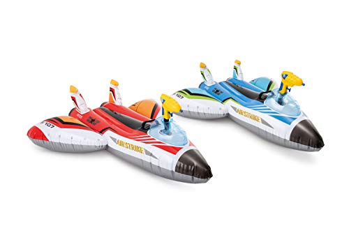 INTEX Water Gun Plane Inflatable Pool Float: Pool Toy for Kids – Includes Toy Water Gun – 88lb Weight Capacity – 46" x 46" – Color May Vary