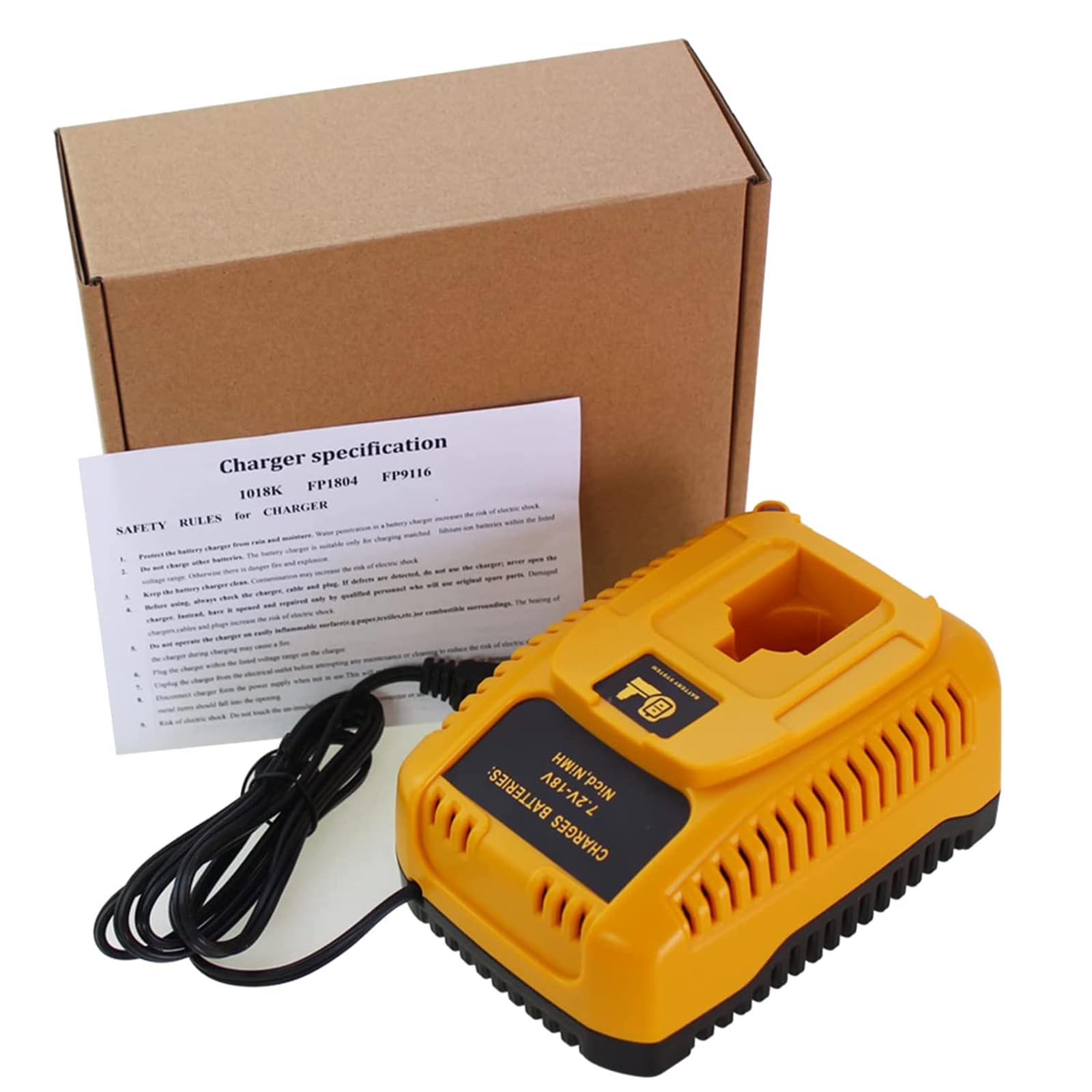 DC9310 Battery Charger for Dewalt 7.2V-18V Battery DC9096 DC9098