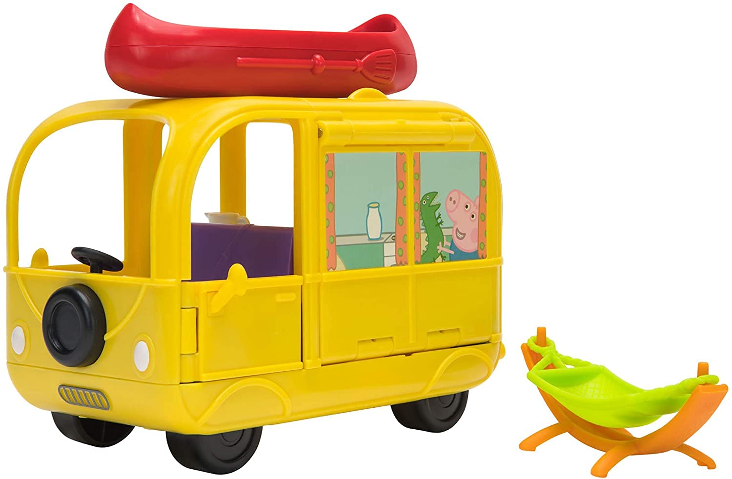 Peppa Pig Pop n’ Playhouse & Play n’ Go Campervan Combo Pack Playset, 15 Pieces - Includes 4 Character Toy Figures Plus Accessories - Toy Gift for Kids - Ages 2+