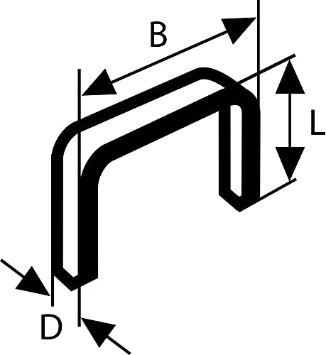 Bosch Fine Wire Staple Type 53 (Textiles, Carton, 114mm x 0.74mm x 8mm, Accessories for Joining)