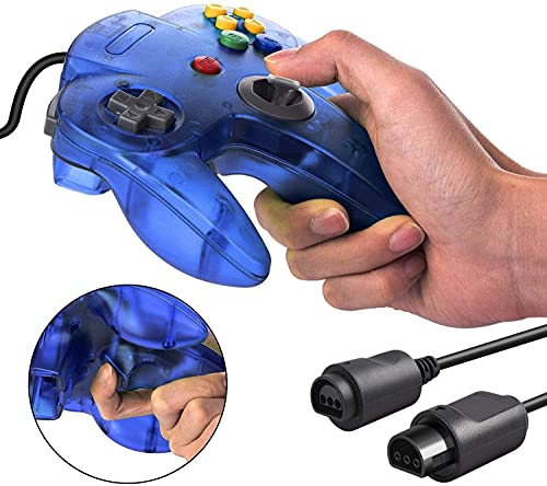 N64 Controller, Wired N64 Games Gamepad for 64-bit System Console Video Game (Pack of 2)