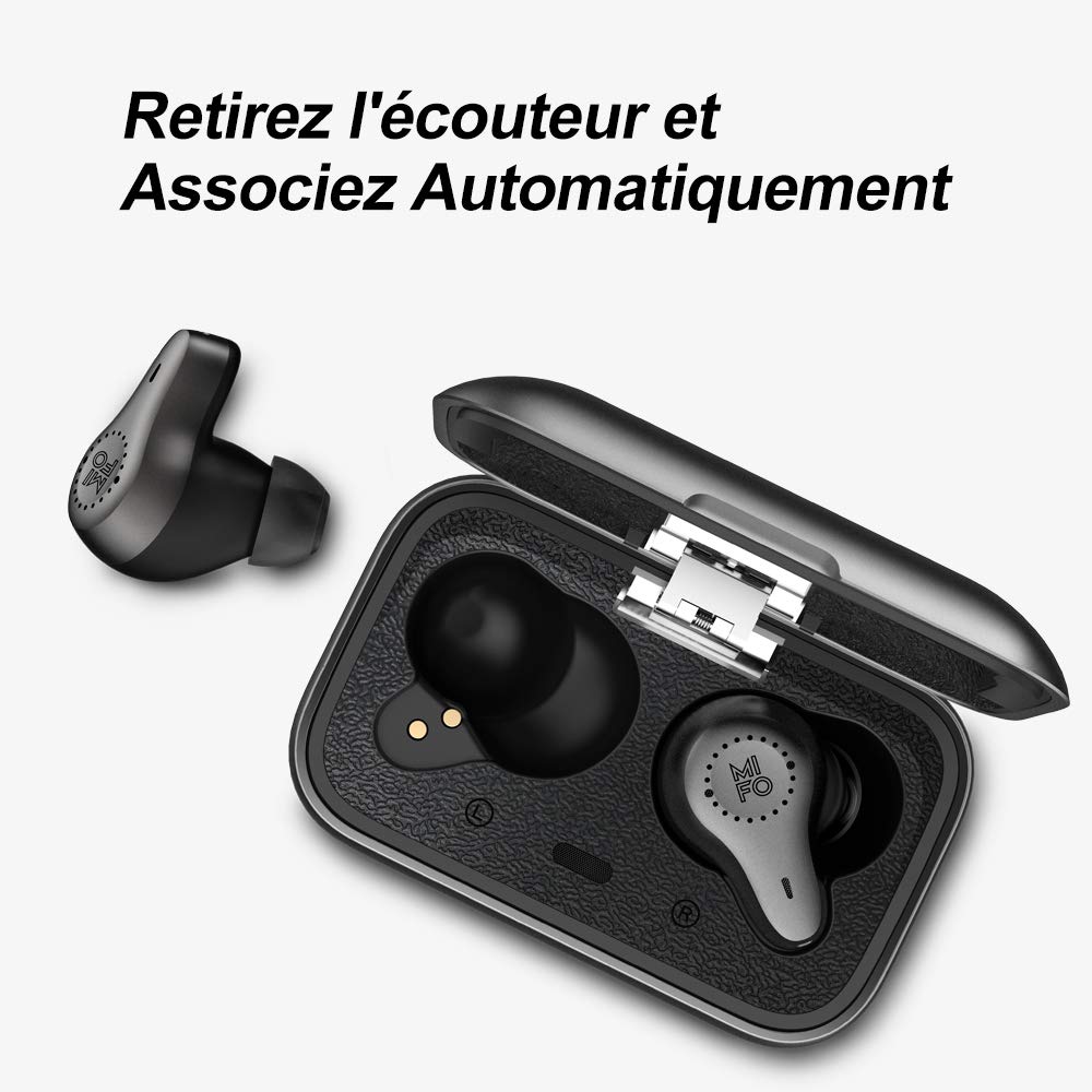 mifo [Upgrade Version 2023 Bluetooth Earbuds Wireless O7, Bluetooth 5.0 in-Ear Headphones with Charging Case, Dual Microphone Call Noise Reduction Earphons for Sports, Built-in Mic
