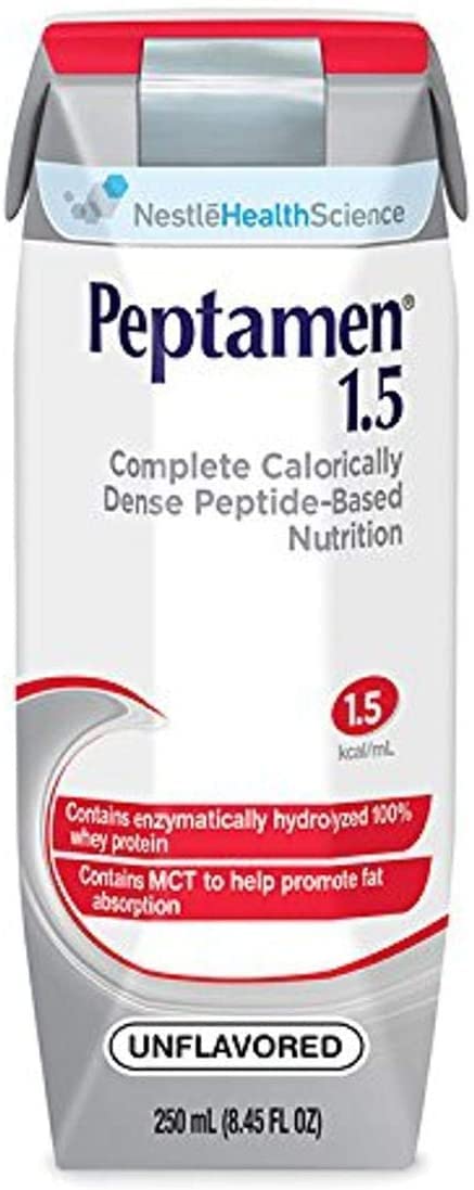 Peptamen 1.5 Complete High Calorie Elemental Diet Unflavored Liquid - 8.4Oz X 24Cans/Case