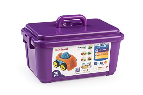Miniland Educational - School Set Minimobil, 4 1/4", 10-Units/Container
