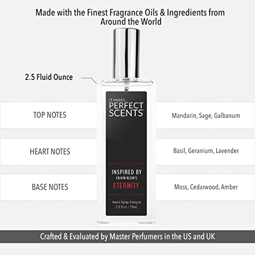 Perfect Scents Fragrances | Inspired by Eternity | Cologne for Men | Vegan, Paraben Free | Never Tested on Animals | 2.5 Fluid Ounces