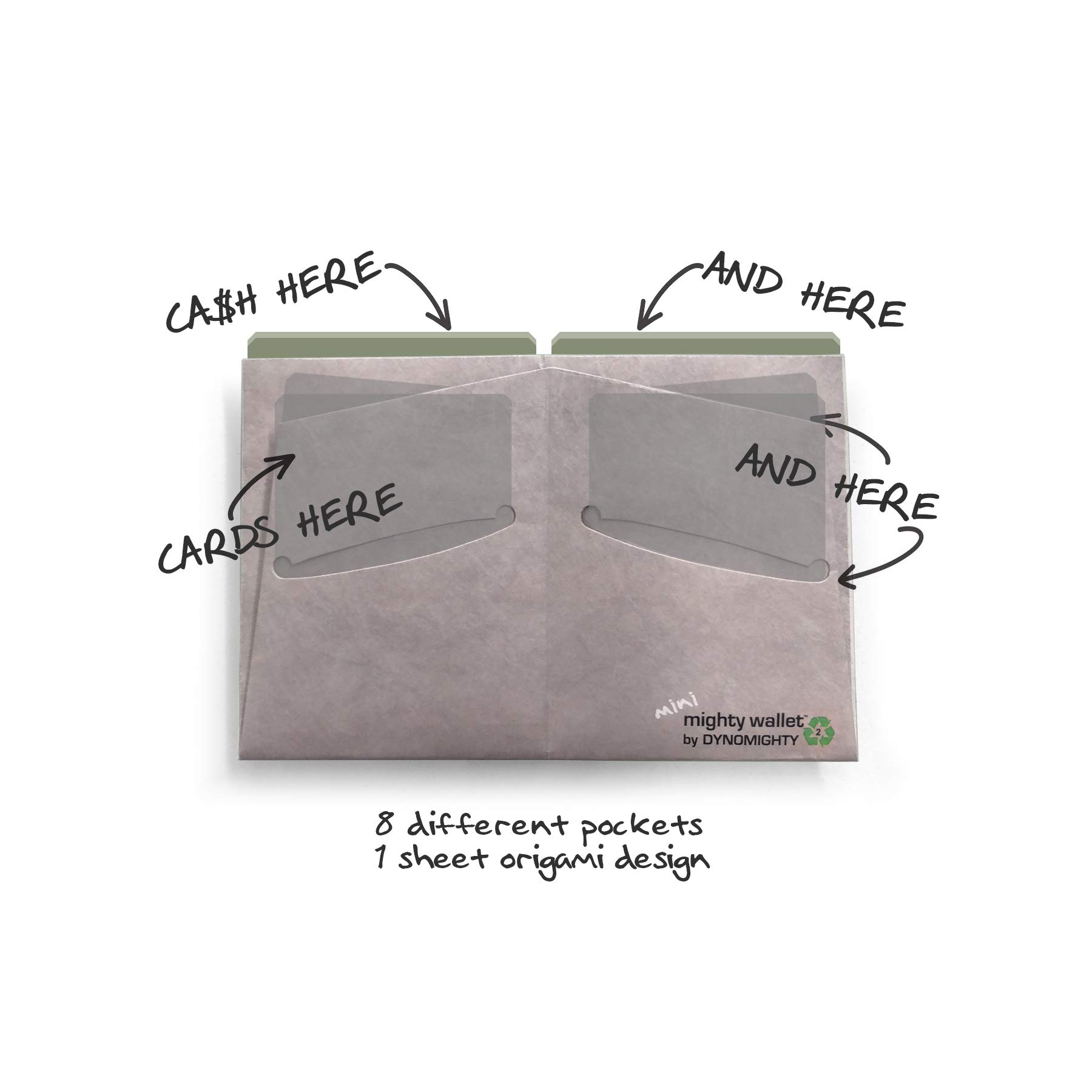 mighty wallet Gold Leaf mini Tyvek Wallet | Paper wallet | Minimalist Wallet