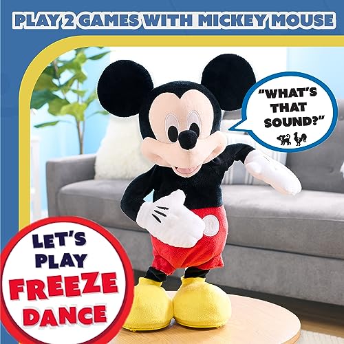 MICKEY Disney Junior Mouse Hot Diggity Dance Feature Plush Stuffed Animal, Motion, Sounds, and Games, Officially Licensed Kids Toys for Ages 3 Up by Just Play