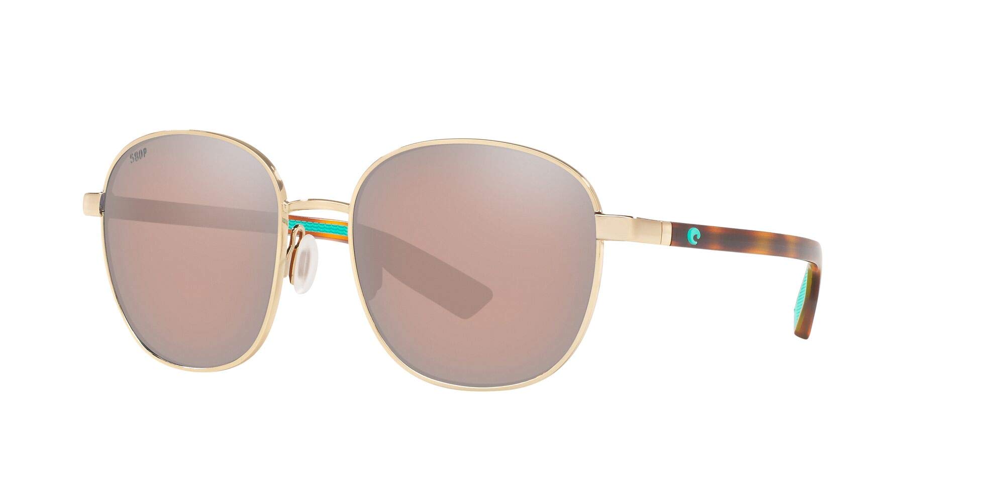 Costa Del Mar Egret Sunglasses, Shiny Gold/Copper Polarized, 55mm