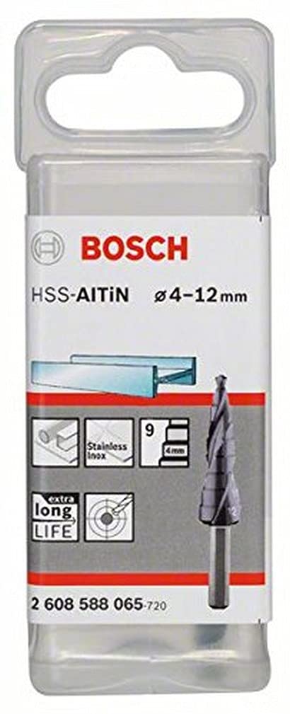 Bosch 2608588065 Hss-AlTiN Step Drill Bit 9 Parts 4-12mm