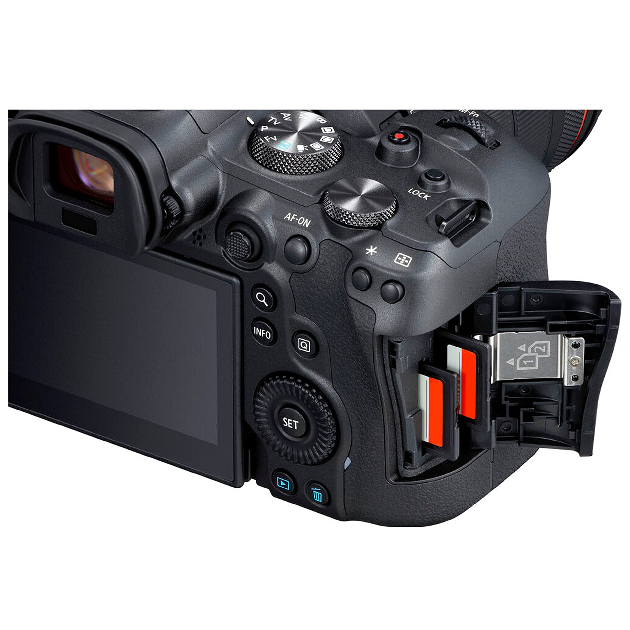 Canon EOS R6 Mirrorless Camera (Body Only) Enhanced with Professional Accessory Bundle - Includes 14 Items