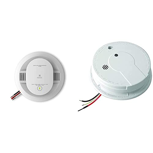 Kidde Hardwired Smoke & Carbon Monoxide Detector, AA Battery Backup, LED Warning Light Indicators & Smoke Detector, Hardwired Smoke Alarm with Battery Backup & Interconnect Capability