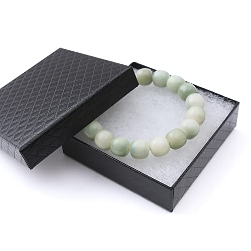 FAUVISLOVE 20-pack Cotton Filled Cardboard Paper Jewelry Box Gift Case,3.5 X3.5x1 Inch Glossy Black Jewerly Box For Necklaces And Bracelets.small Gift Boxes With Lids For Jewelry Gift Packaging.