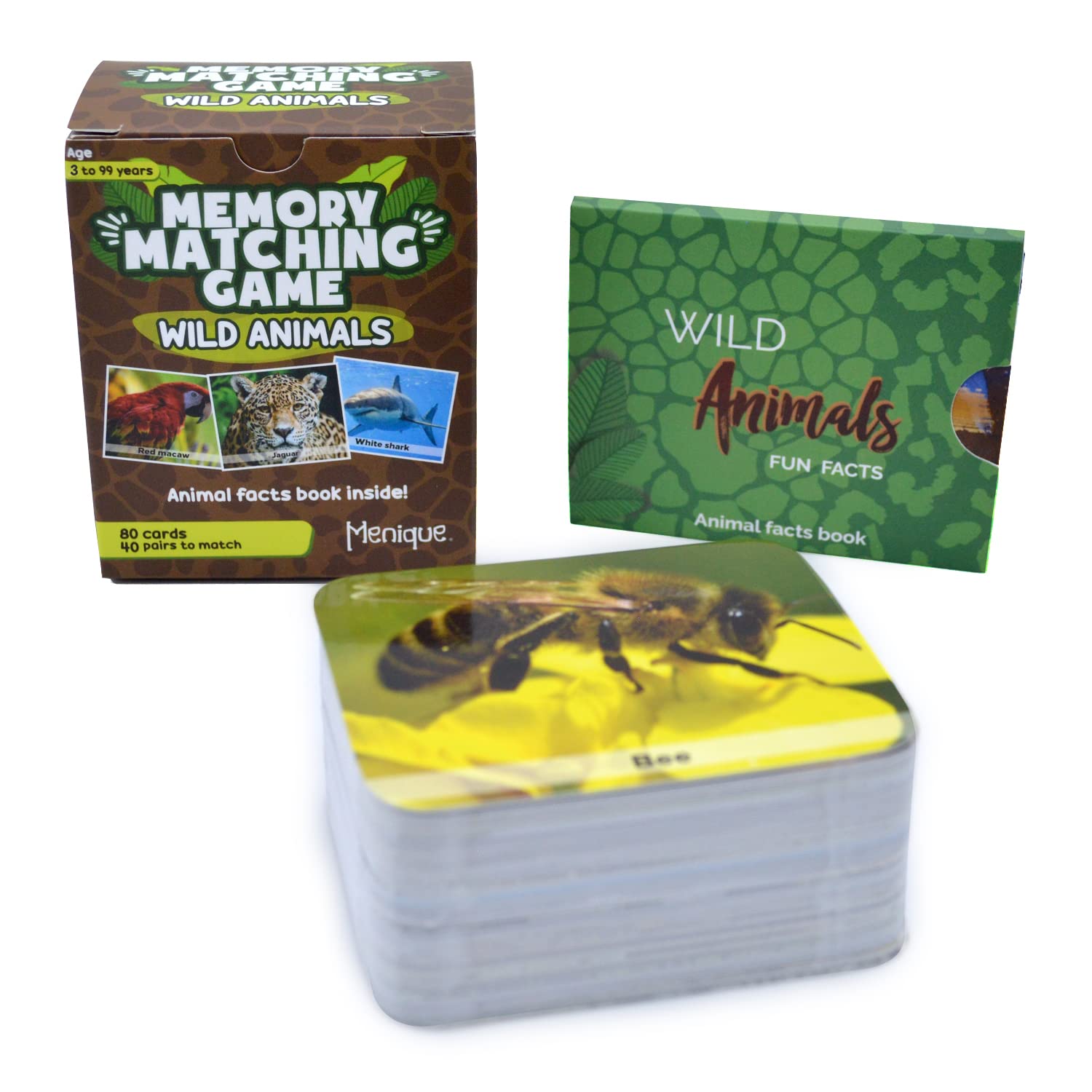 Menique, Wild Animals, Memory Matching Game