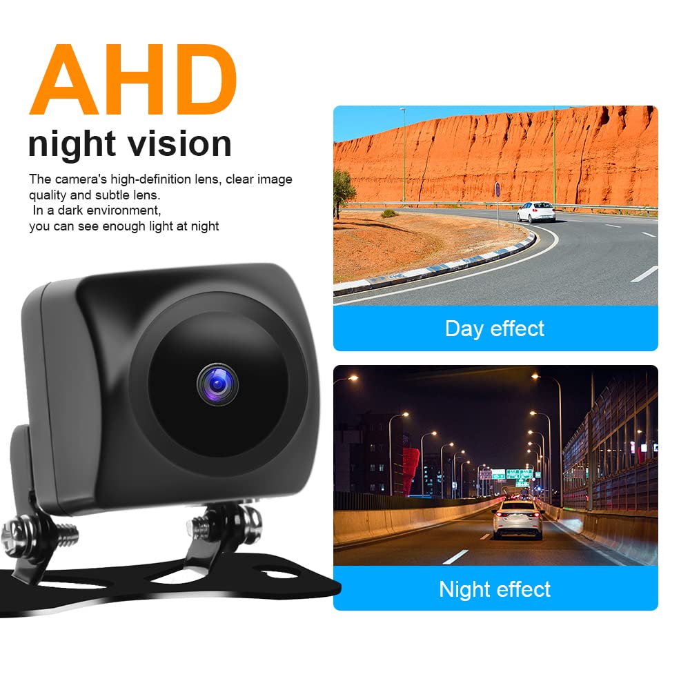 Camecho Backup Camera,AHD 720P Metal 170°Wide Angle Rearview Reversing Camera,Night Vision Backup Reversing Parking Cameras IP67 Waterproof Reverse Rear View Camera for Car Vehicle SUV RV