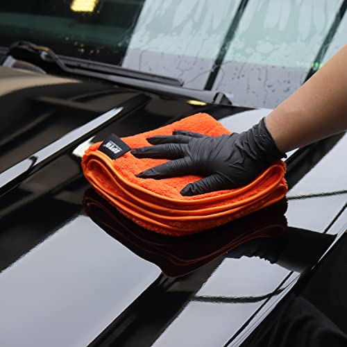 Microfiber Towels for Car, Microfiber Car Cleaning Cloths, Upgraded 1200gsm Ultra-Thick Cars Drying Towel Microfiber for Car and Home Polishing Washing and Detailing 16'' x 16''(3 Pack) -SPMF120MIX