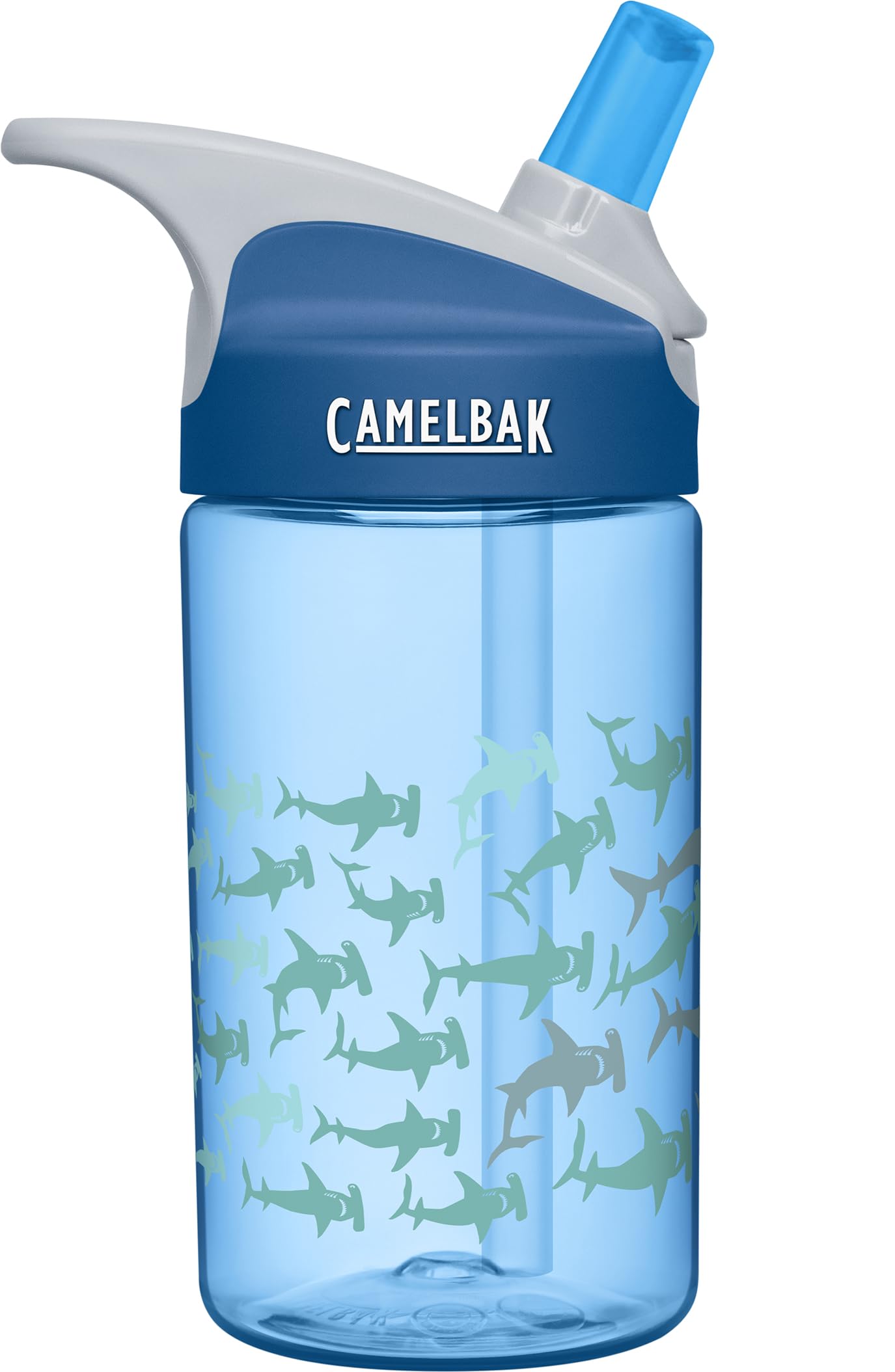 CamelBak eddy Kids Water Bottle - CamelBak Kids Big Bite Valve - Spill Proof - Water Bottle For Kids - BPA-Free Water Bottle - 12oz, Hammerheads