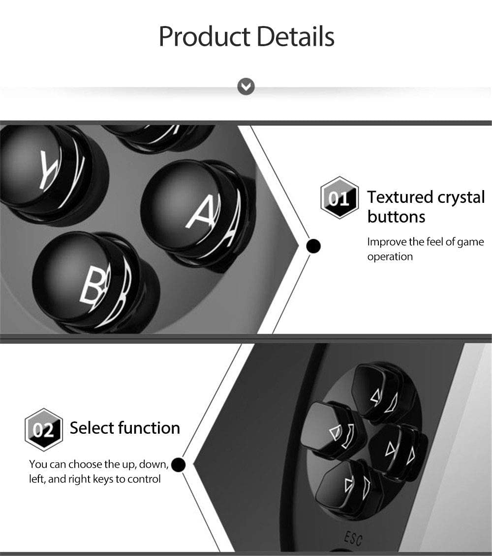 Soso Handheld Game Console 8GB Built in 10000+ Video Games, 4.3 inch HD Portable Game Console, Nostalgic Classic Dual-Shake Game Console, Birthday Xmas Gifts, Multi-Language
