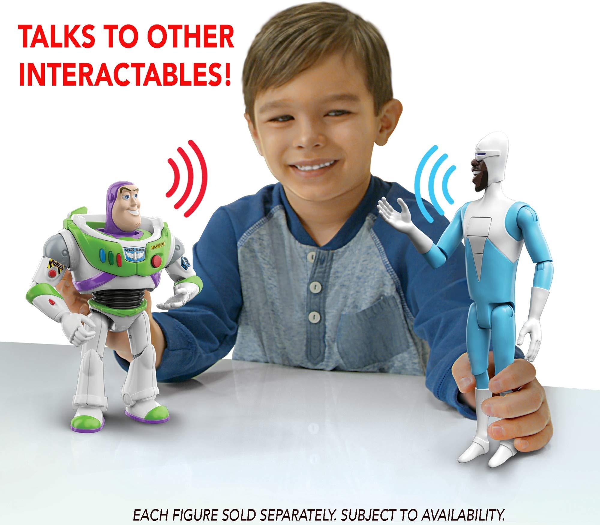 Mattel Pixar Interactables Frozone Talking Action Figure, 8-in Tall Highly Posable Movie Character Toy, Interacts with Other Figures, Kids Gift Ages 3 Years & Older