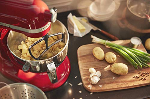 GVODE Paddle Attachment for Kitchenaid 5plus/6Qt Tilt-Head Mixer, Polished 18/8 Stainless Steel Flat Beater for Kitchenaid Stand Mixer, Flat Beater Replacement Accessories,No Coating,Dishwasher Safe