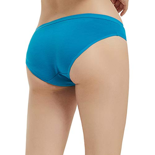 METARINO 2 Pack Women's Athletic Underwear Panties Soft Wool Sports Active Briefs,Small Black Blue