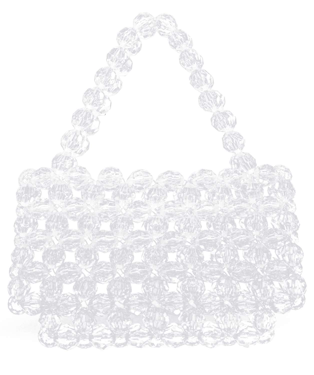 Miuco Women Beaded Bag Handmade Transparent Acrylic Handbags (Polygonal transparency)