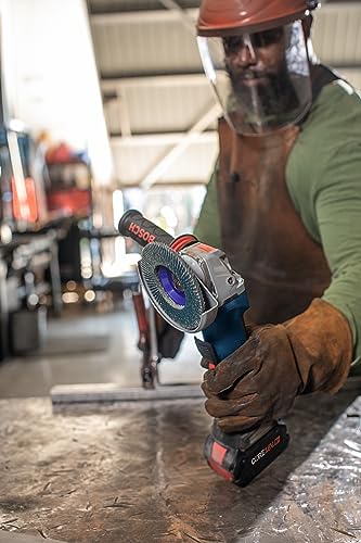 BOSCH GWX18V-50PCN 18V X-LOCK EC Brushless Connected-Ready 4-1/2 In. – 5 In. Angle Grinder with No Lock-On Paddle Switch (Bare Tool), Black,blue,grey