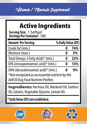 Joint Supplements for Cats - Omega 3 - for Dogs and Cats - Health and Wellness - cat Omega 3-2 Bottle (360 Softgels)