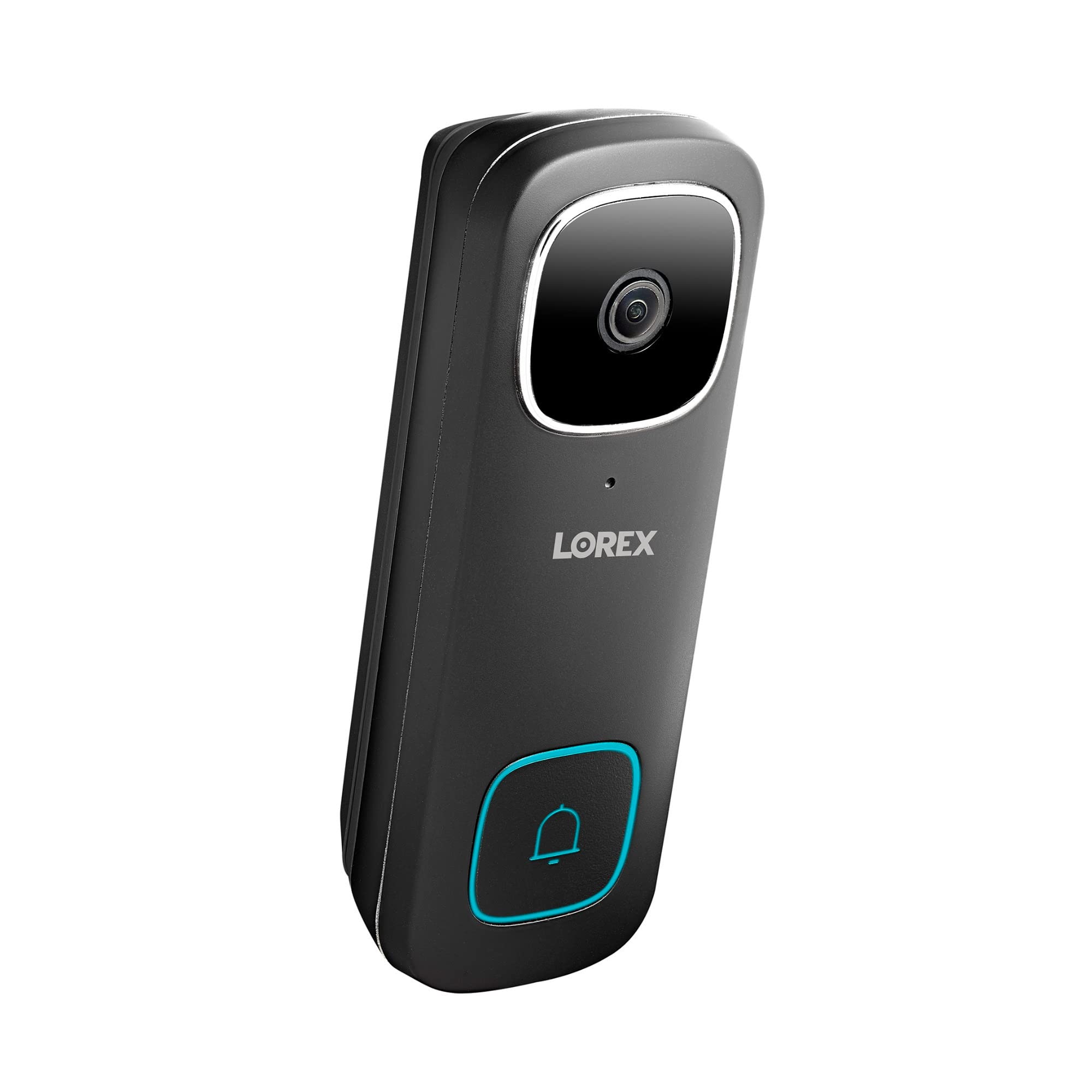 Lorex 2K Wired Video Doorbell (Black) with 64GB MicroSD Memory Card Bundle (2 Items) LORB451AJDBE_K1