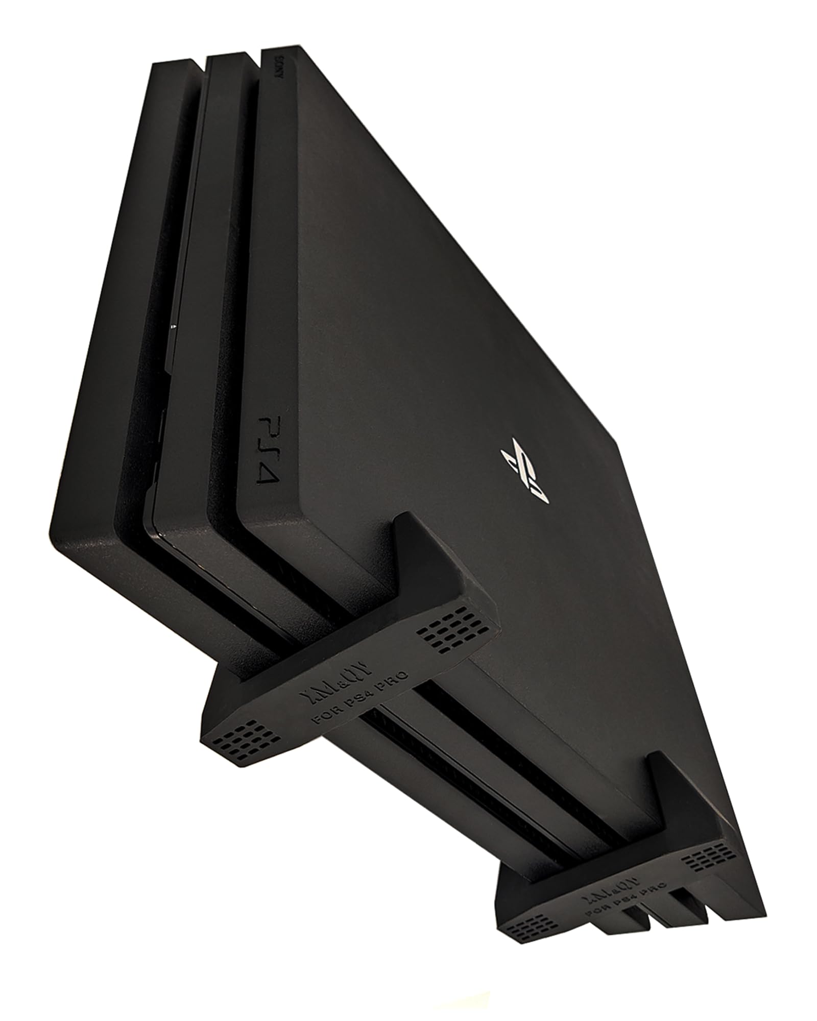 XM&QY Vertical Stand for PS4 Pro PlayStation 4 Pro Silicone Feet Stand Steady Base Mouse Non-Slip Enough Space for Cooling, Black